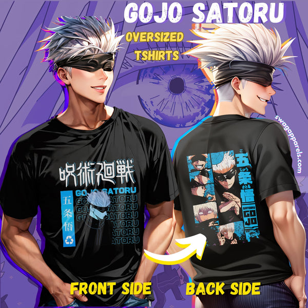 Gojo Satoru Oversized Anime T-Shirt – Swag Apparels | Anime Swag ...