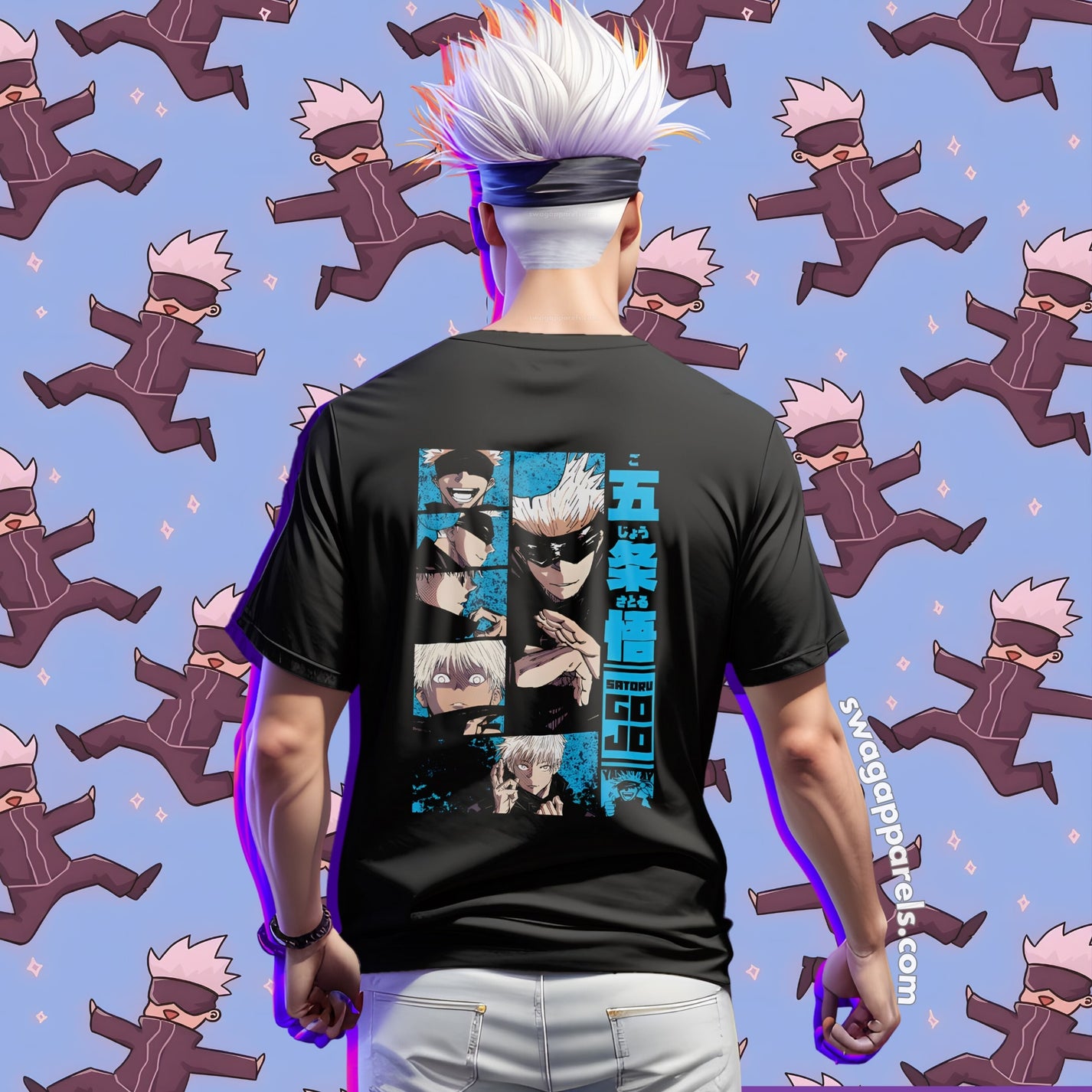 Gojo Satoru Oversized Anime T-Shirt – Swag Apparels | Anime Swag ...