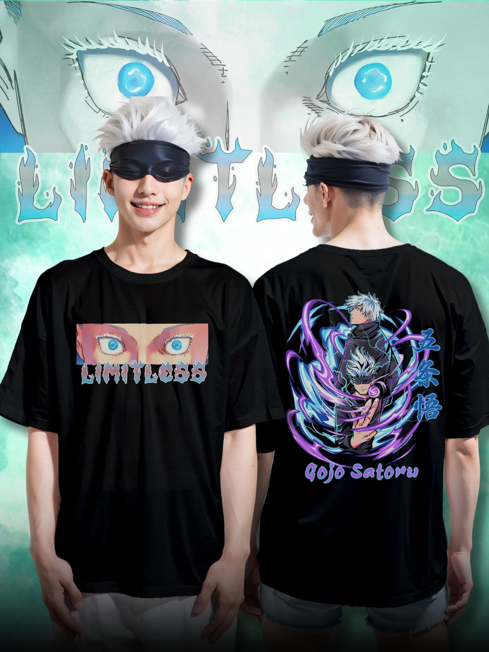 Gojo Satoru JJK Oversized T-Shirt – Swag Apparels | Anime Swag ...