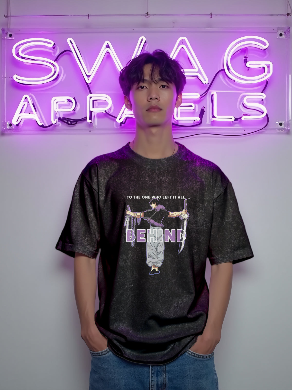 Toji Fushiguro Oversized Tee – Acid Wash 220 GSM Comfort – Swag ...